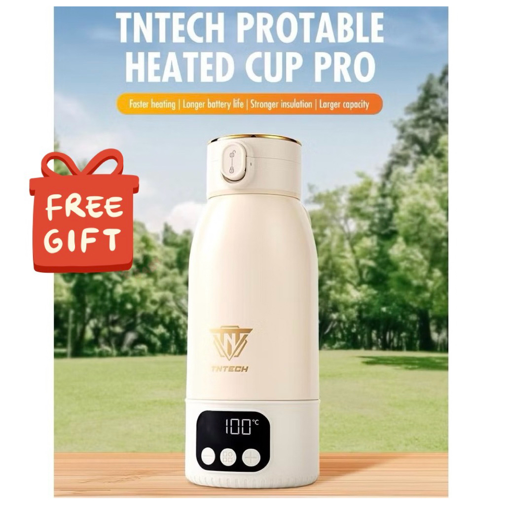 TNTECH 500ml Wireless Portable Electric Kettle USB Rechargeable flask ...
