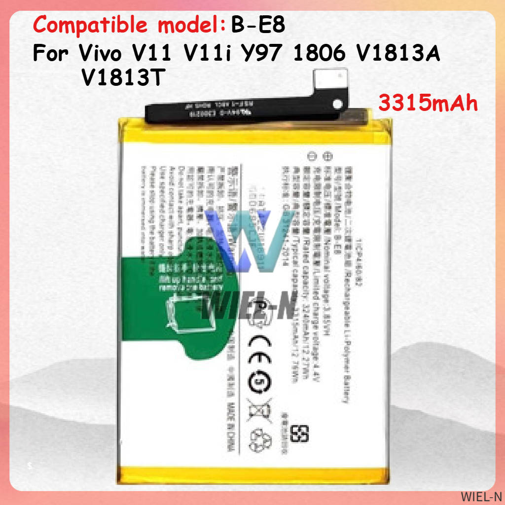 Battery Vivo V11 V11i Y97 1806 V1813A V1813T Battery B-E8 Battery ...