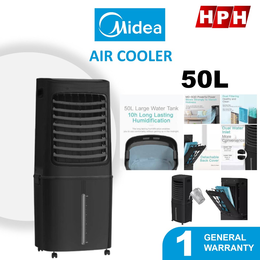 Midea Air Cooler with Remote Control (50L / 15L / 10L) MAC-530CJR / MAC ...