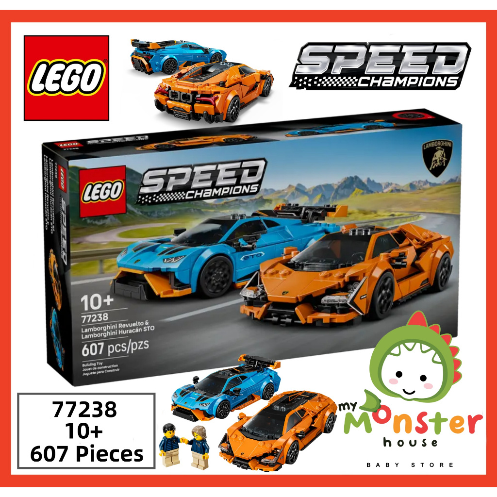 Original LEGO Speed 77238 Lamborghini Revuelto & Huracán STO ( 607 ...