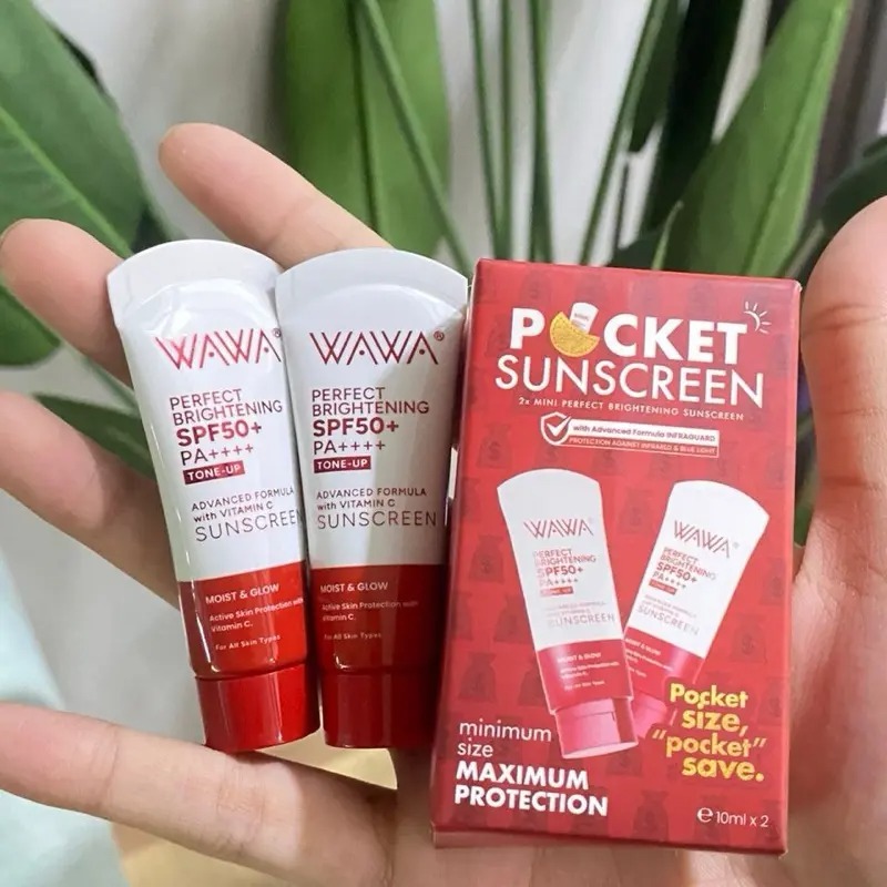 WAWA SUNSCREEN [POCKET EDITION] 1OML X 2 ORIGINAL HQ JIMAT POKET SPF 50 ...