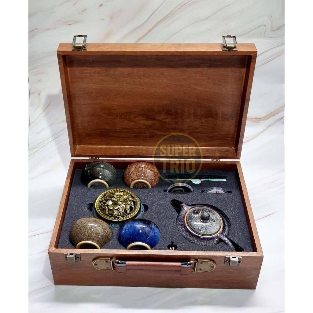 PREMIUM CHINESE TEA POT GIFT SET ** SET HADIAH CAWAN DAN TEKO TEH CINA ...
