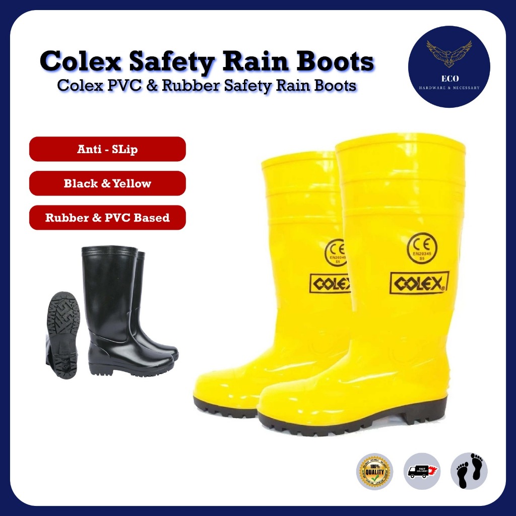 Kasut Getah Lelaki Kalis Air Kerja Kasut Boot Getah Panjang Kasut Boots ...