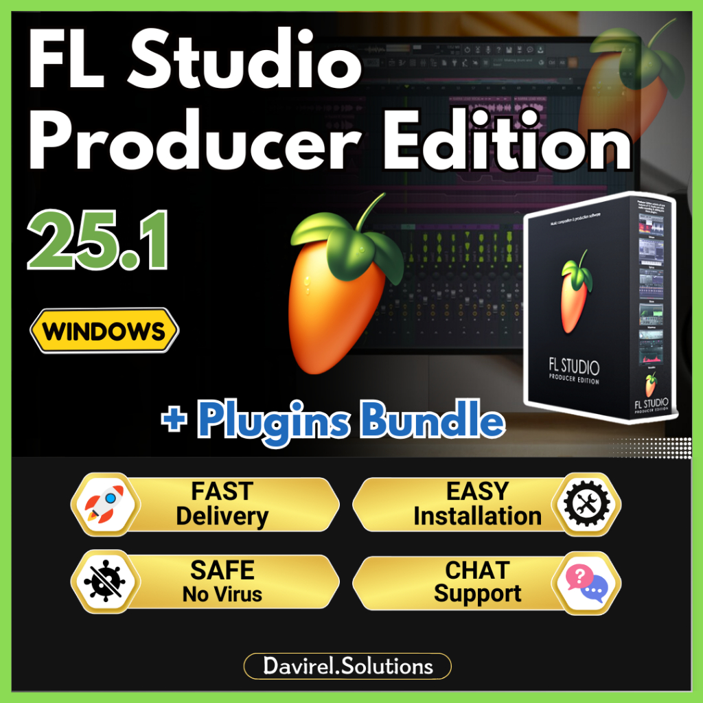 Fl Studio v25.1 Producer Edition + All Plugins Edition | Full Version | Windows | Shopee Malaysia