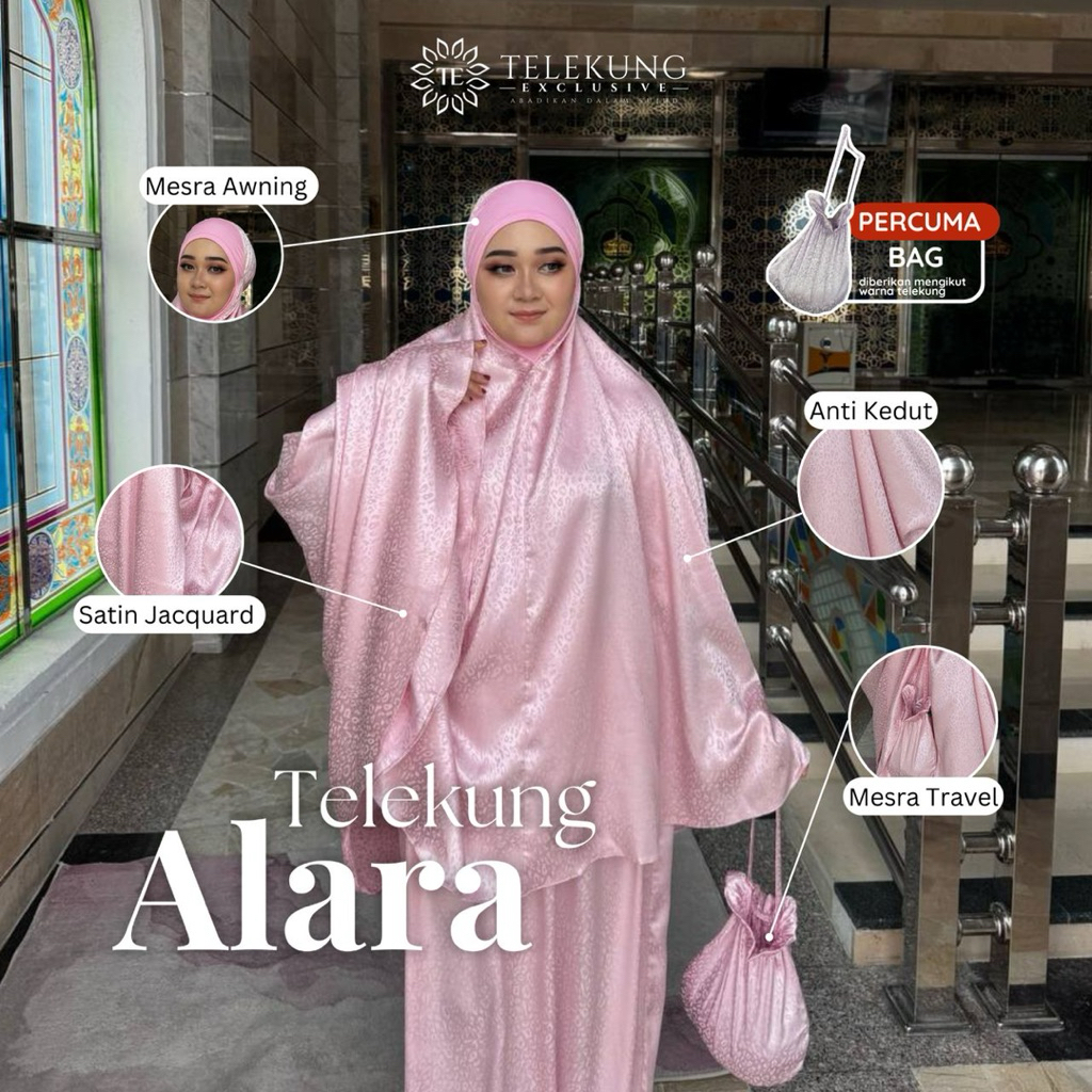 telekung ALARA satin | Shopee Malaysia