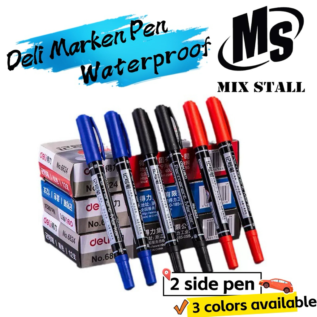 Deli Marker Pen Gel Waterproof Marker Pen Ink Color Marker Pen Office ...