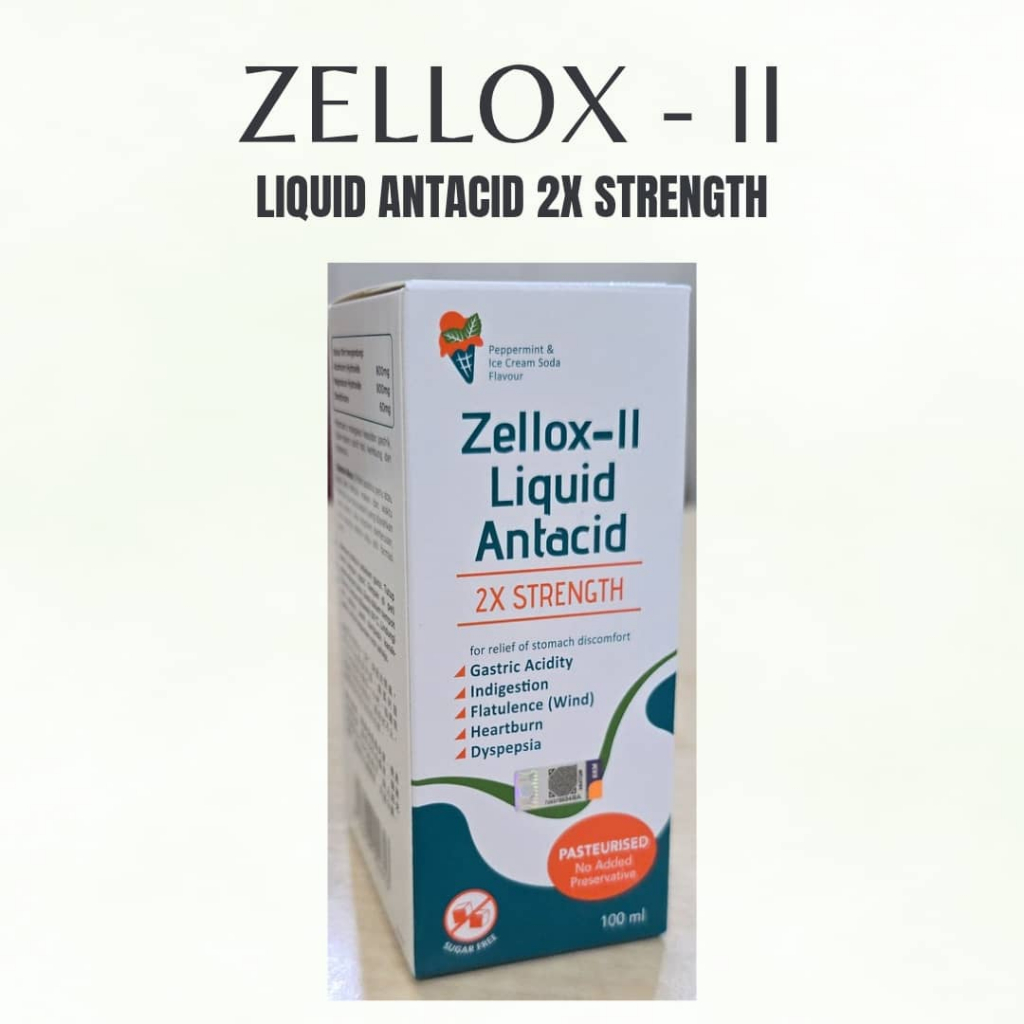 Zellox-II Liquid Antacid 2x Strength 100ml | Shopee Malaysia