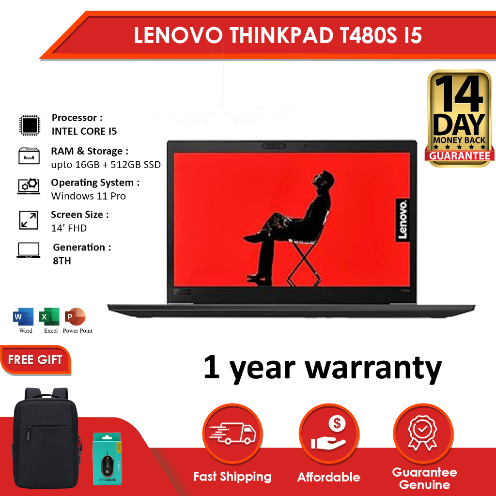 LENOVO THINKPAD T490s/ T480s [CORE i7/i5-8TH GEN / 16B RAM / UP TO 2TB ...