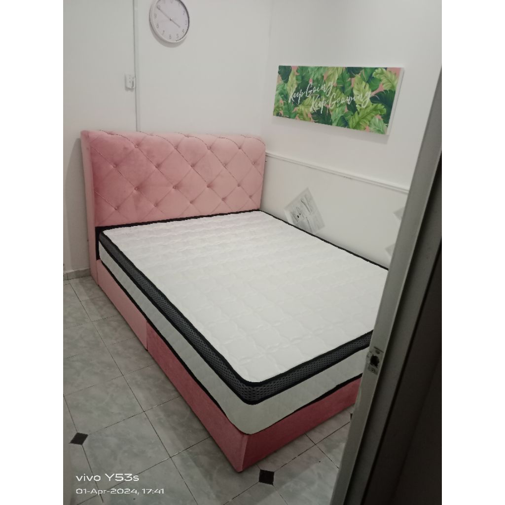 Katil Divan Baldu Valvet Pemium | Shopee Malaysia