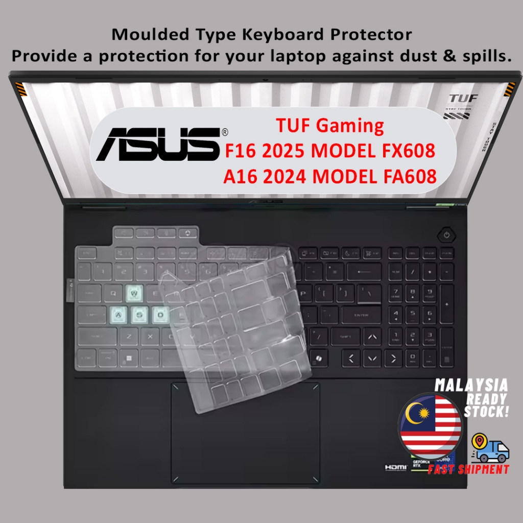 Keyboard Protector For ASUS TUF Gaming F16 FX608J FX608 2025 / ASUS TUF ...