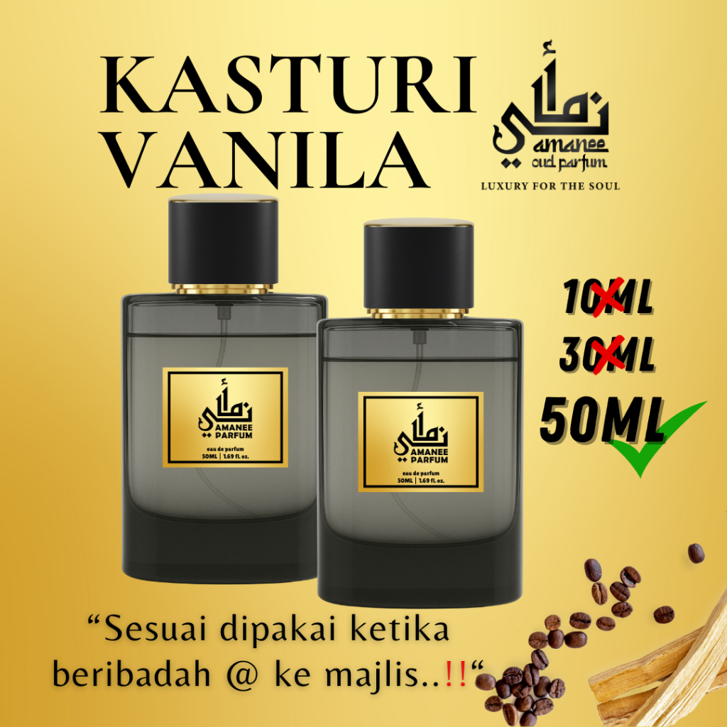 KASTURI VANILLA -[ 50ML ] WANGIAN SUNNAH [ AMANEE OUD ] - EDP | Shopee ...
