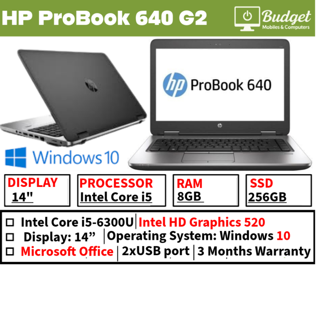 MURAH HP PROBOOK 640 G2 INTEL CORE I5 6TH GEN WINDOW 10 PRO MICROSOFT ...