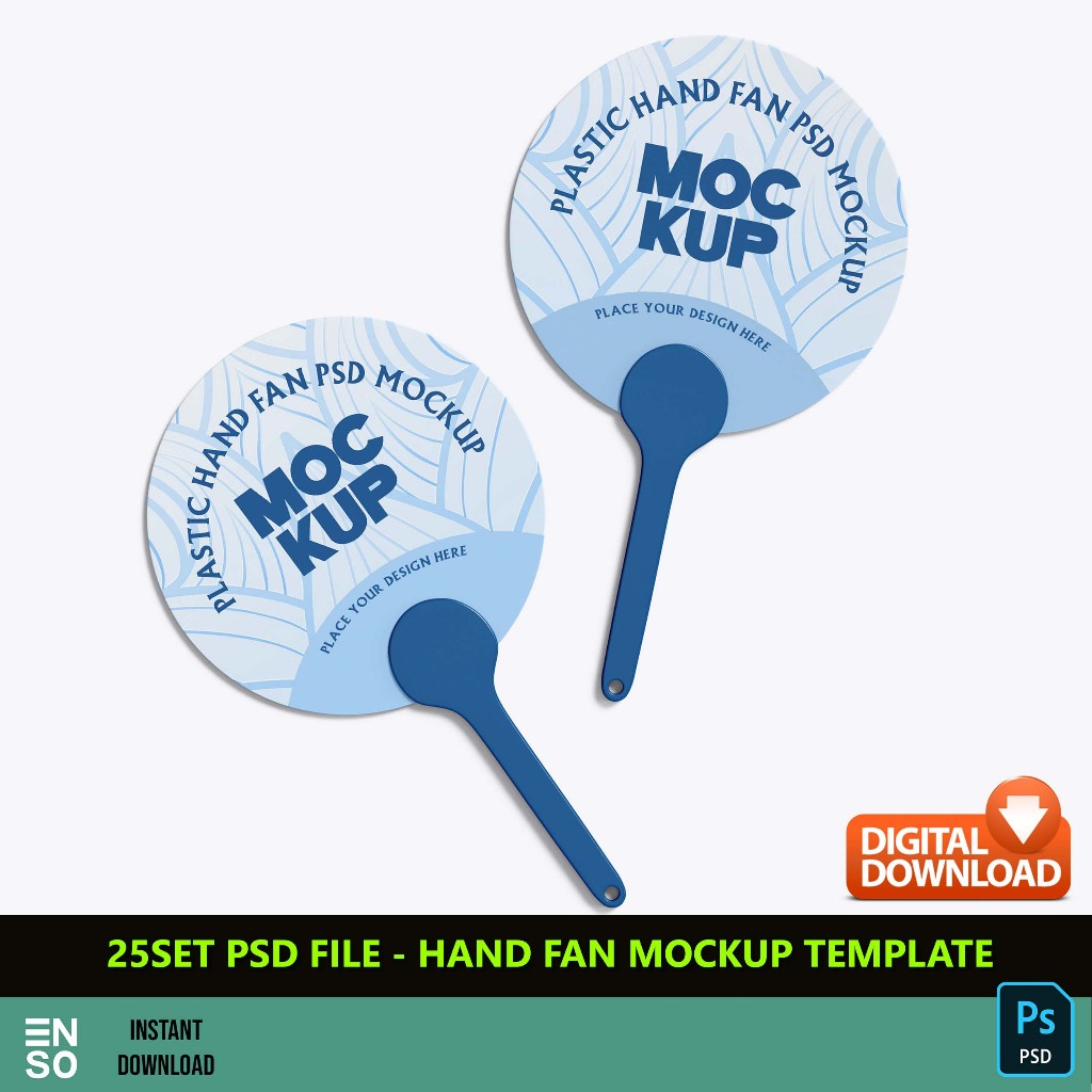 25Set PSD Files - Hand Fan Mockup Template Design | Self Edit Photoshop ...