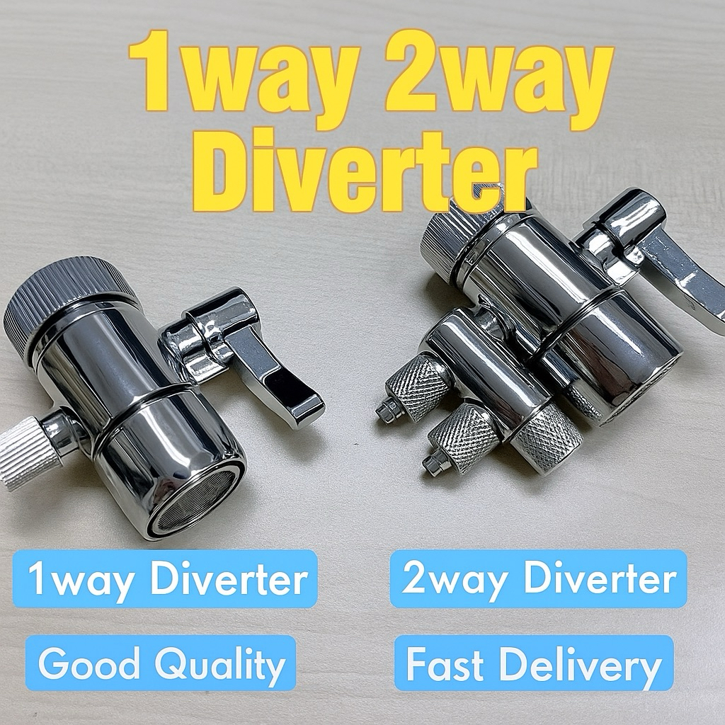 Clear Stocks! 1way & 2 Way Water Diverter Valve , 2 Way Faucet Adapter ...