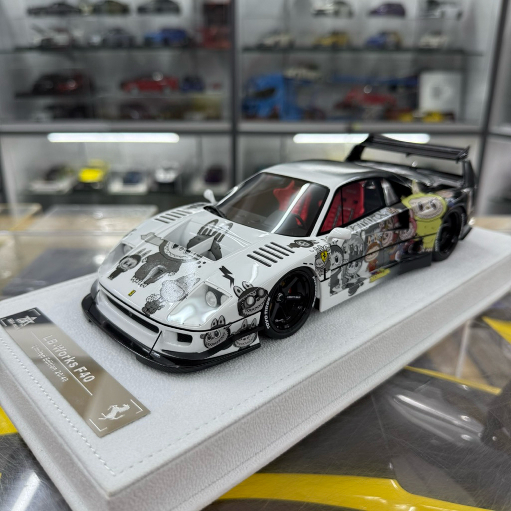 BBA Diecast 1:18 Scale Ferrari F40 LBWK Labubu Limited Edition 40 Unit ...