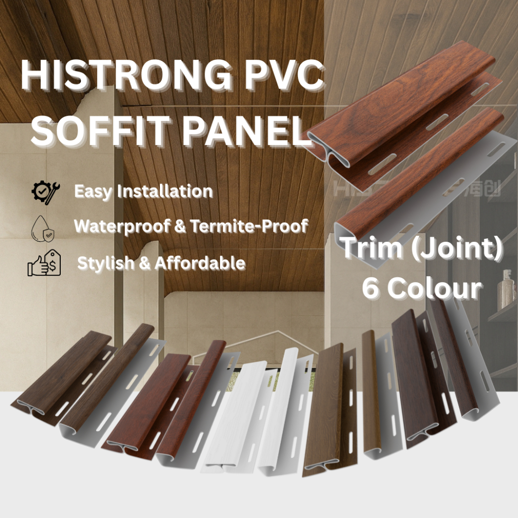Histrong PVC Soffit Panel Trim Joint H Trim J Trim Connetion Hiasan ...