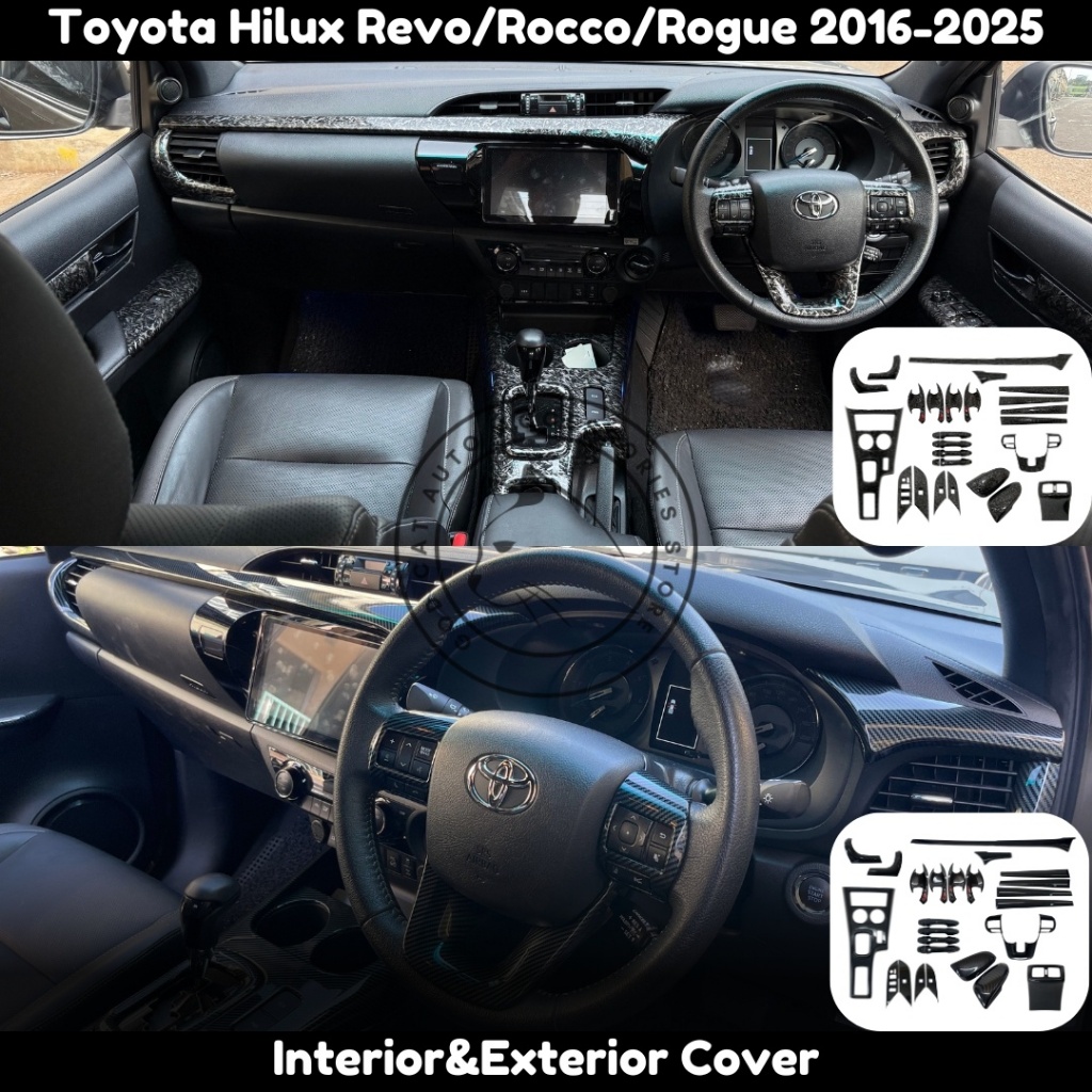 Toyota Hilux Revo/Rocco/Rogue 2016-2025 Forged Carbon Trim Interior ...