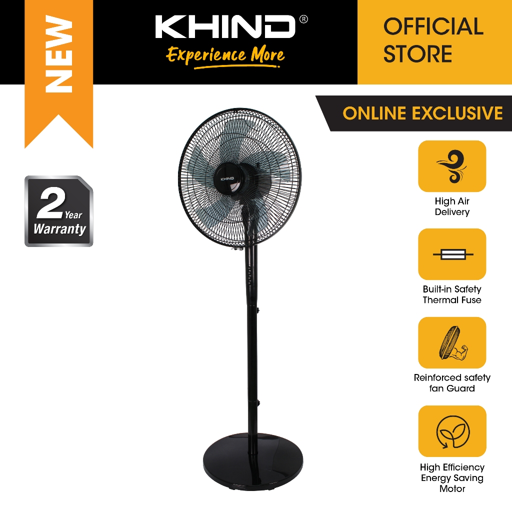 [Online Exclusive] KHIND Stand Fan (16") SF1663G | Shopee Malaysia