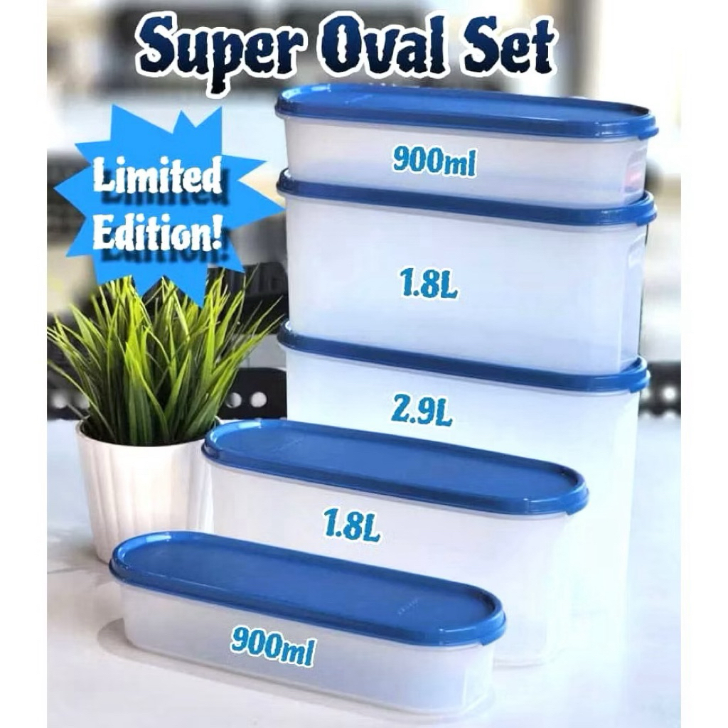 Tupperware Modular Mates Super Oval set (5pcs) | Shopee Malaysia