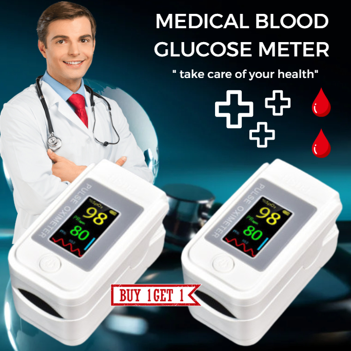 MEDICAL FINGERTIP PULSE OXIMETER, Blood Glucose Meter, Heart Rate ...