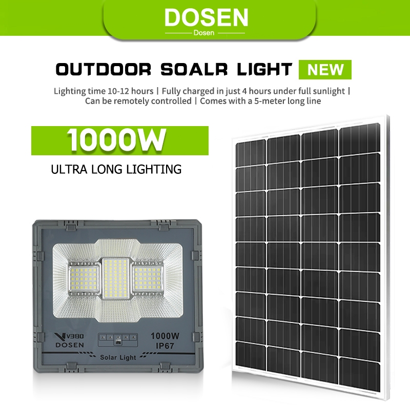 Dosen 100W-2000W Lampu Solar Light Outdoor Lighting LED Solar Spotlight ...