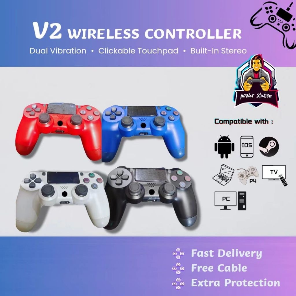 DOUBLE motor vibrator -p4 v2 wireless controller | Shopee Malaysia