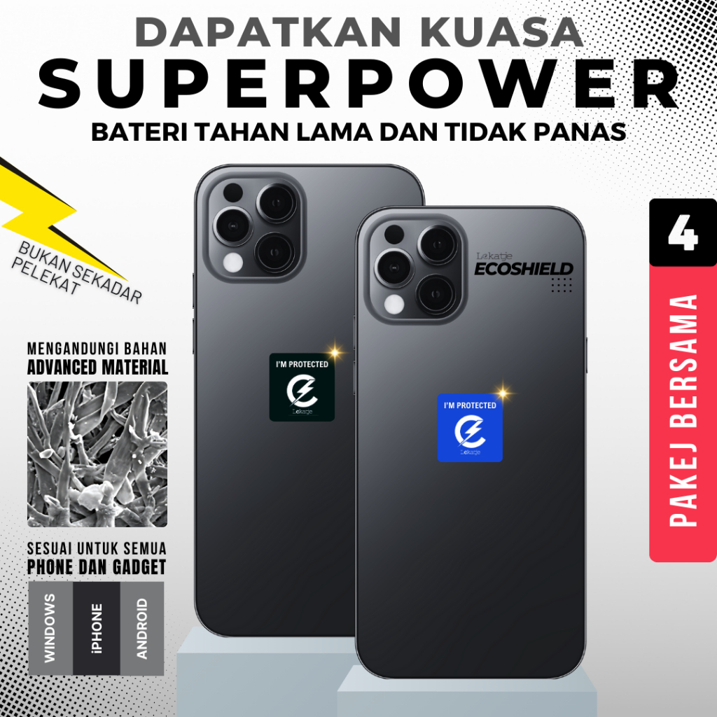 Lekatje EcoShield - Energized Your Phone - Bateri Phone Tahan Lebih ...
