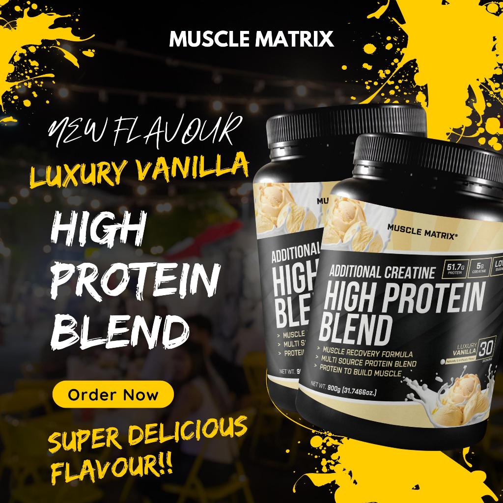 Muscle Matrix High Protein Blend 900g HALAL Susu Gym | Shopee Malaysia