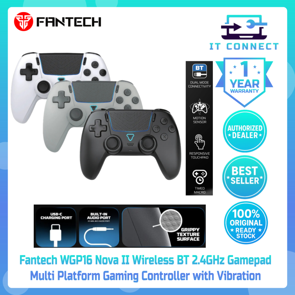 Fantech WGP16 Nova II Wireless BT 2.4GHz Gamepad Multi Platform Gaming ...