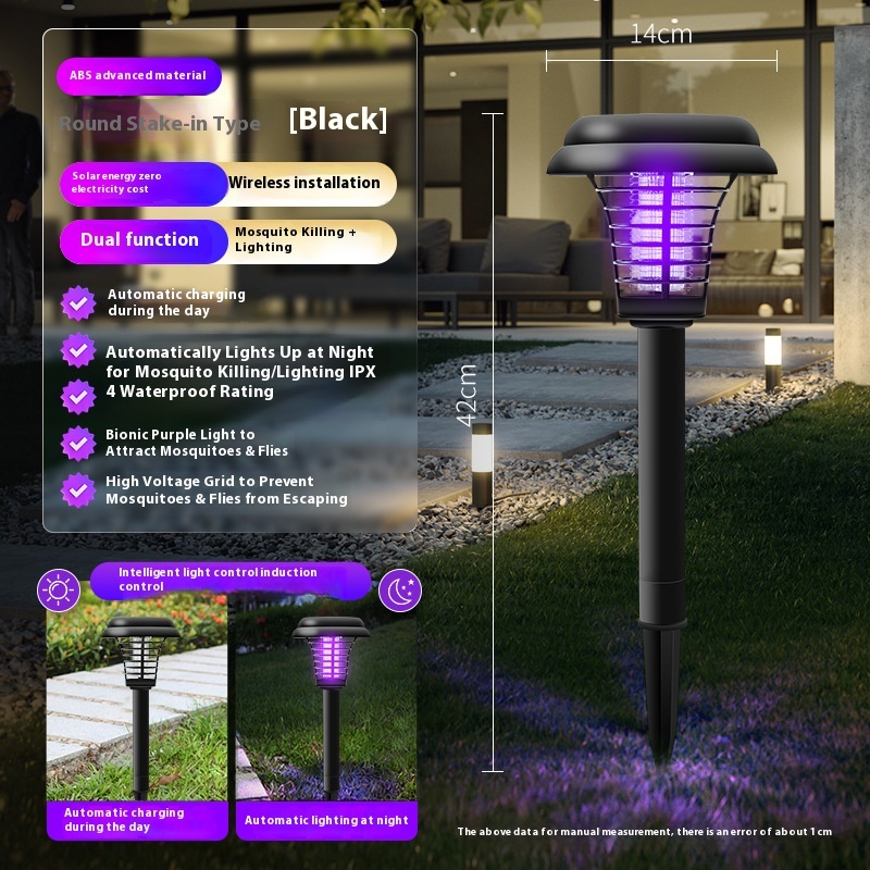 Solar Mosquito Killer Outdoor Waterproof Insect Killer LED Light Garden Auto Capture IP65 ...