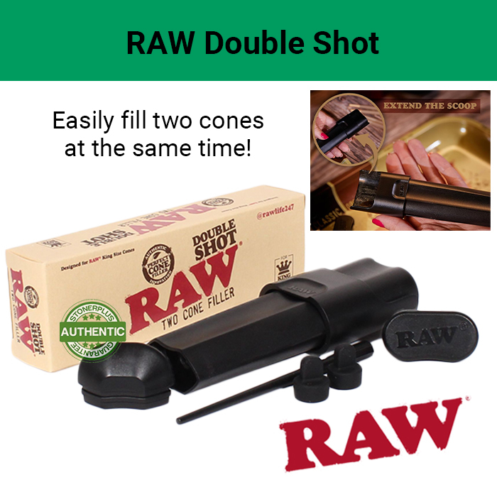 RAW Double Shot Two Cone Filler by RAW Rolling Papers | Shopee Malaysia