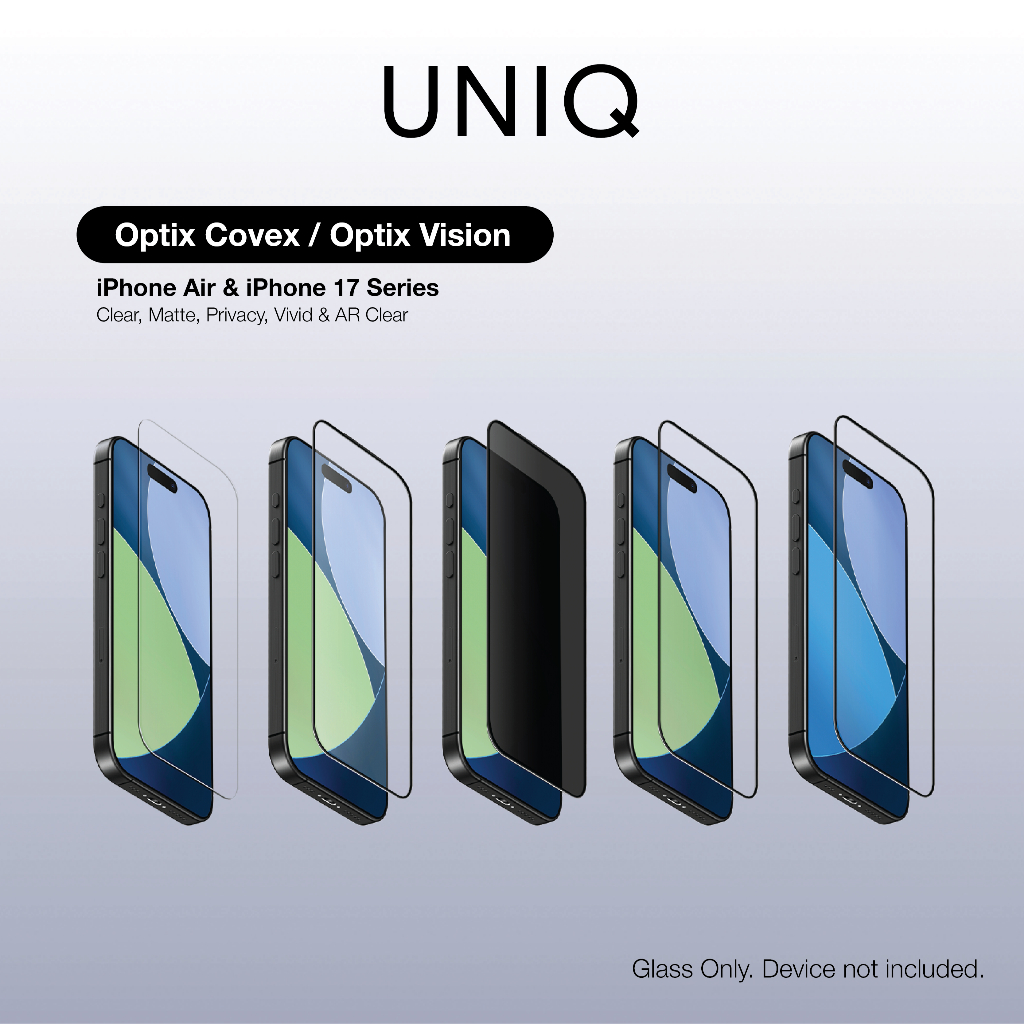 UNIQ Optix Covex/AR Vision Glass Screen Protector For iPhone 17 (6.3 ...