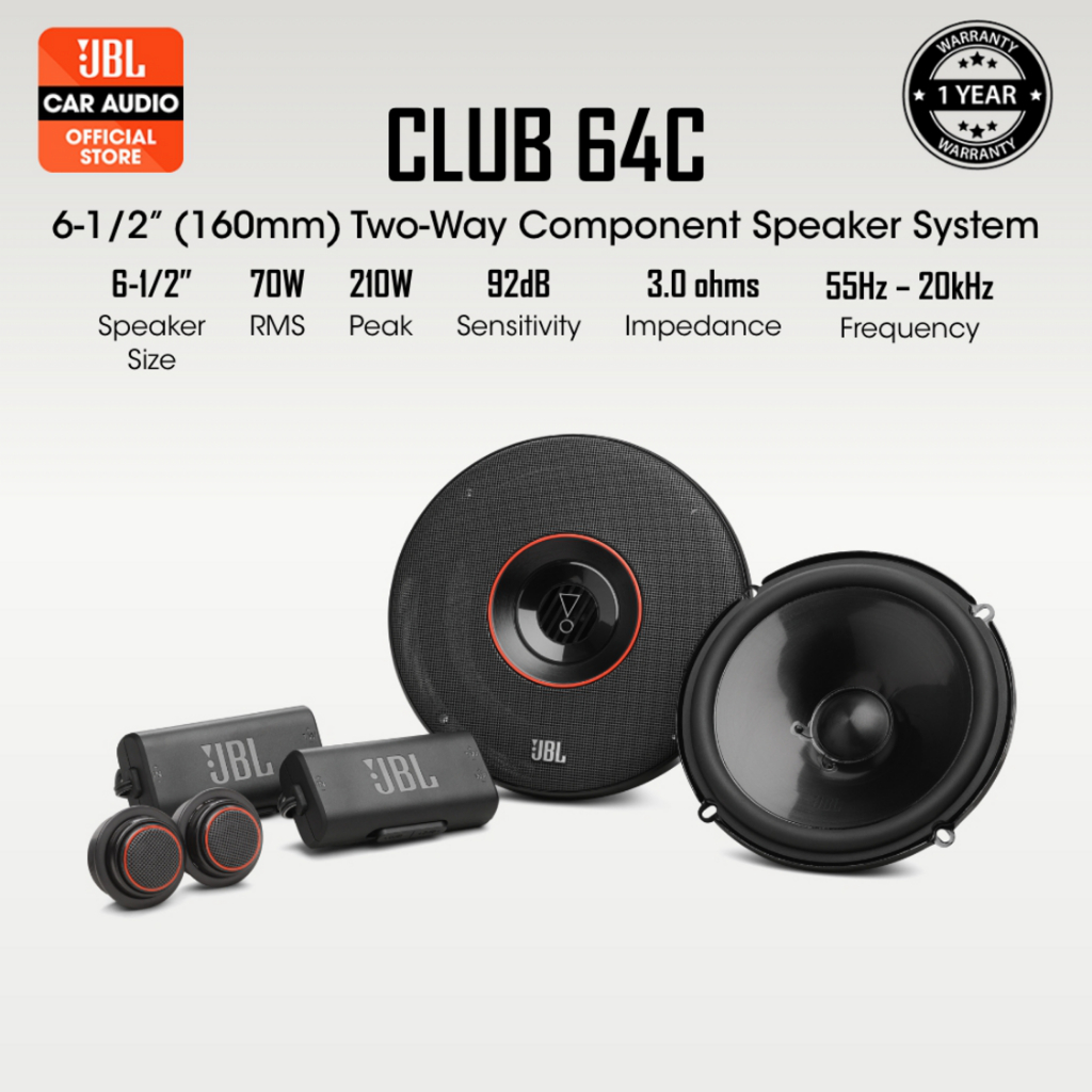 JBL CLUB-64C 6.5' Inch 2 Way Component Speaker | Shopee Malaysia
