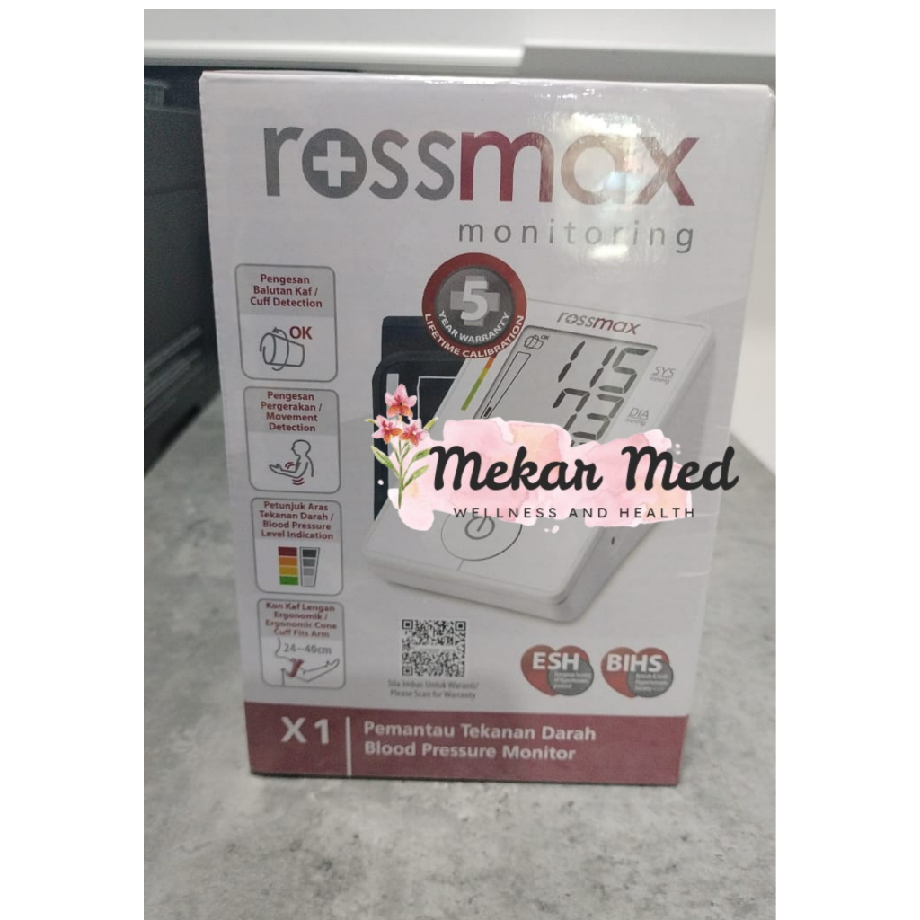 Rossmax Blood Pressure Monitor X1 (FREE ROSSMAX DIGITAL THERMOMETER ...