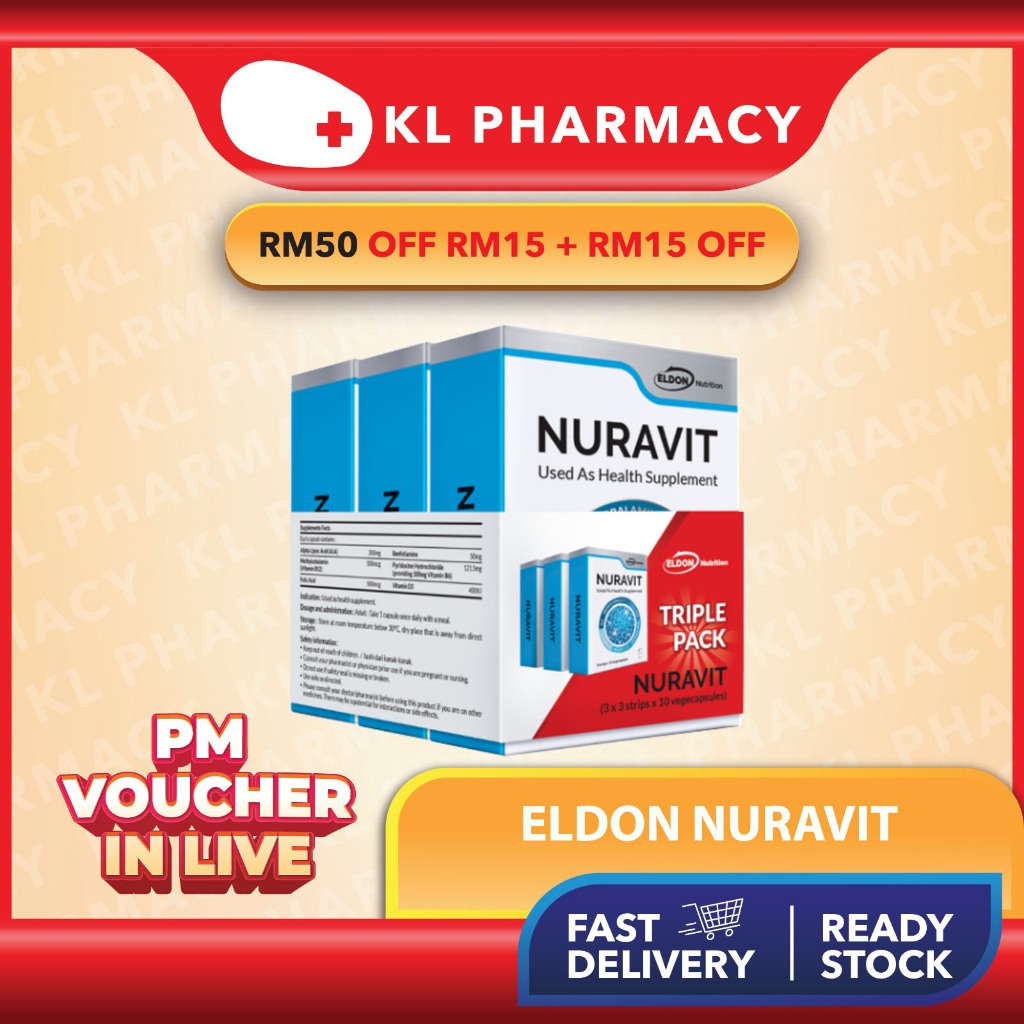 ELDON Nutrition Nuravit Capsule 3 x 30's/ 30's | Shopee Malaysia