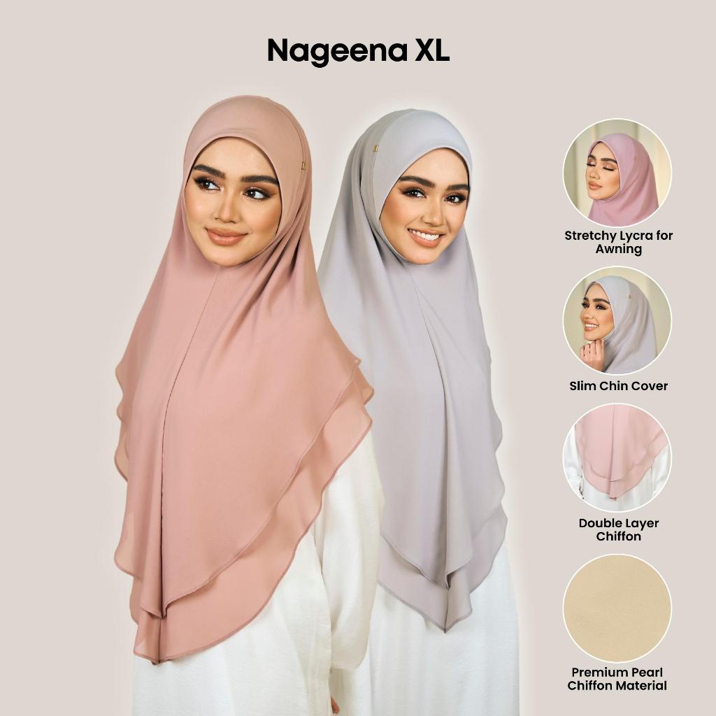Radiusite - Nageena Khimar Umrah XL 2 Layers Khimar with Lycra Fabric ...