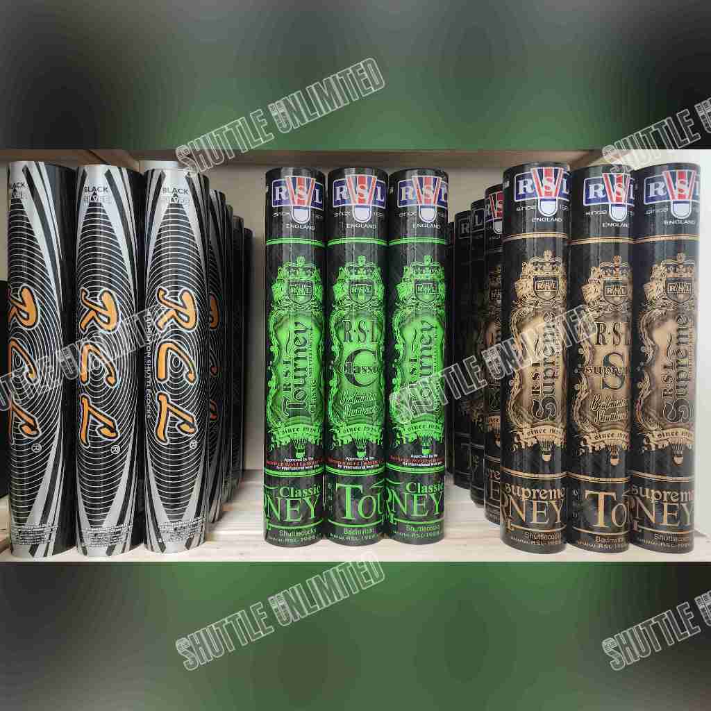 RSL Supreme/Classic/G2 | RCL Black Silver/Black Gold Shuttlecock ...