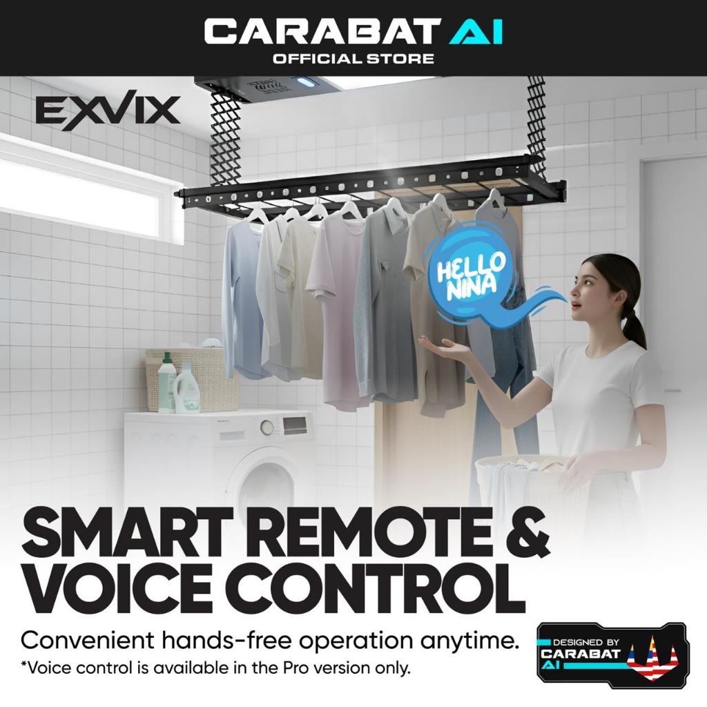 ExVix Electric Clothes Hanger + voice control | Electric clothes drying ...