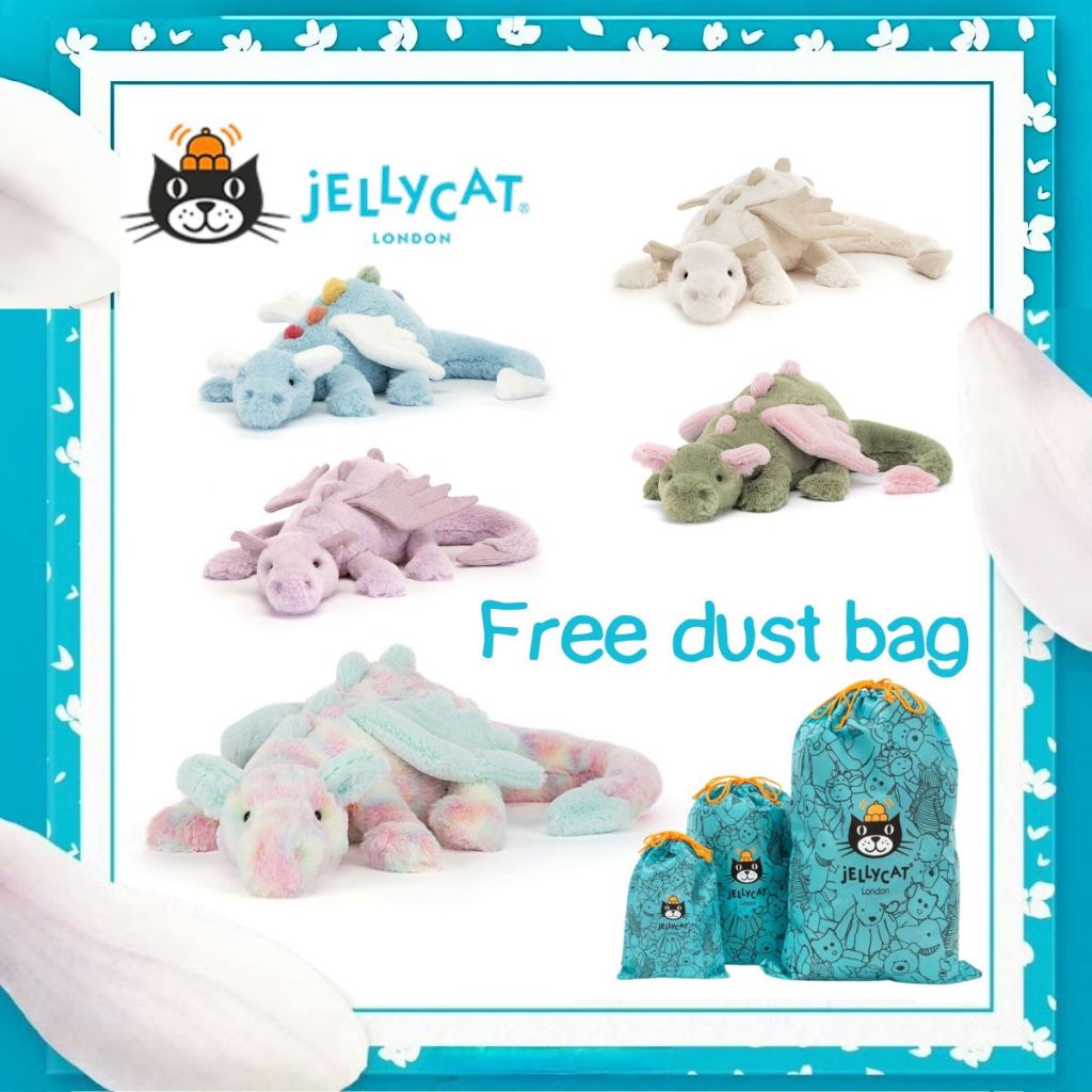 Jellycat Dragon Doll Jellycat Official 100% Original Cute Gifts ...
