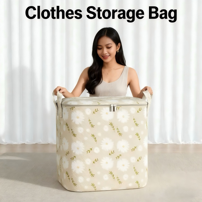 Storage bag box clothes quilt organizer large capacity foldable double ...