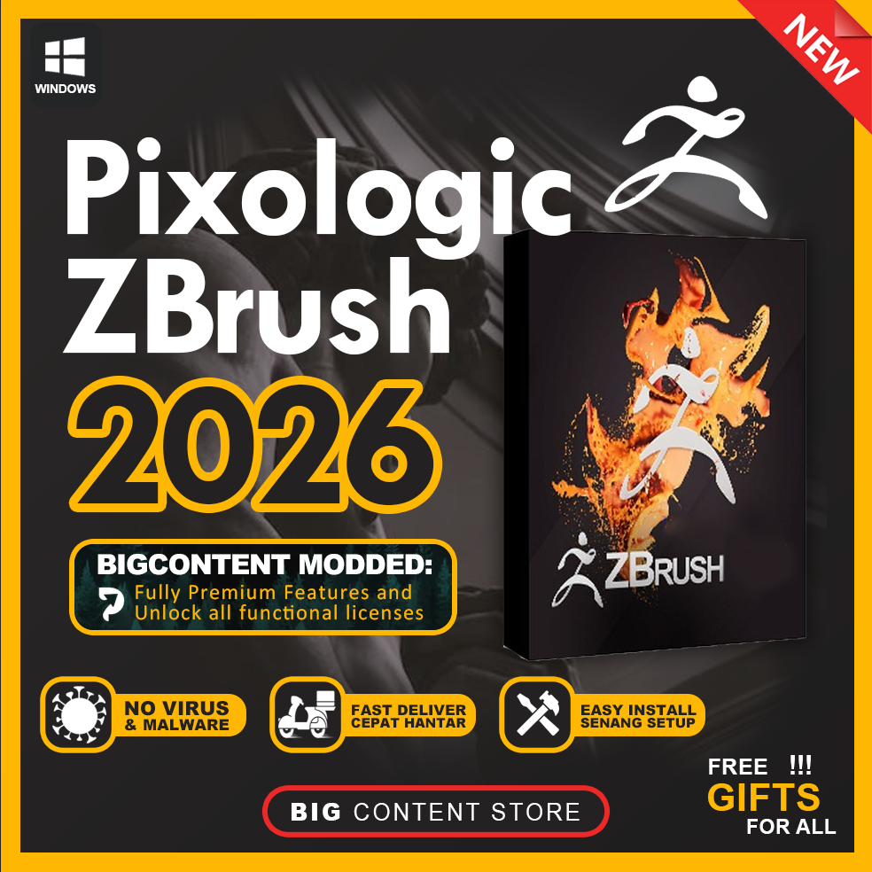 Pixologic ZBrush 2026 + Video Guide 💯 EASY INSTALL SOFTWARE 💯 LIFETIME PREMIUM 💯 FAST DELIVERY 💯 ...