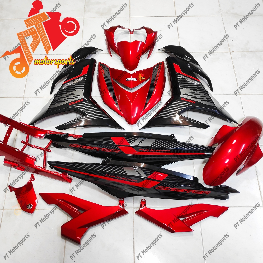 HLD Y15 Y15ZR V1 V2 Cover Set RM7 Candy Red Exciter Black Moritak Siap ...