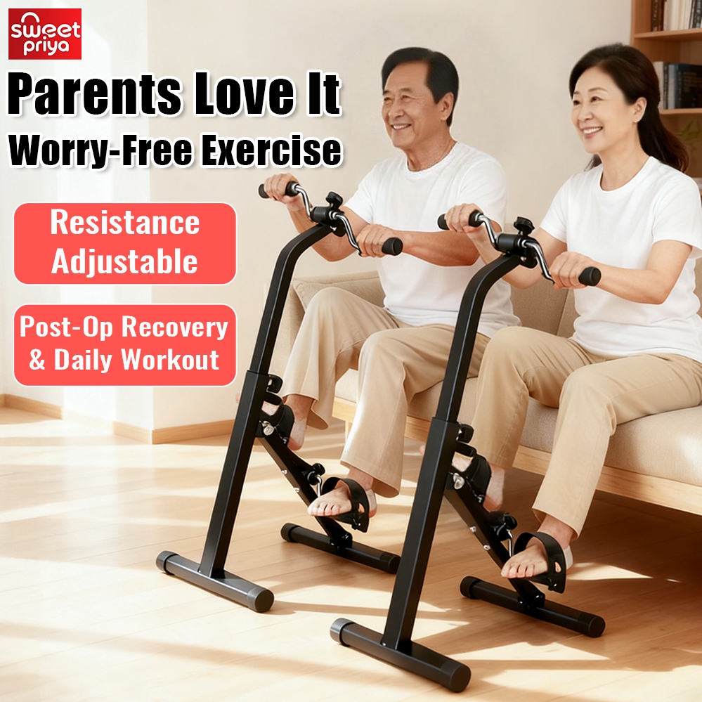 LCD Rehabilitation Bike Foldable Portable Therapy Fitness Cycle Arm&Leg ...