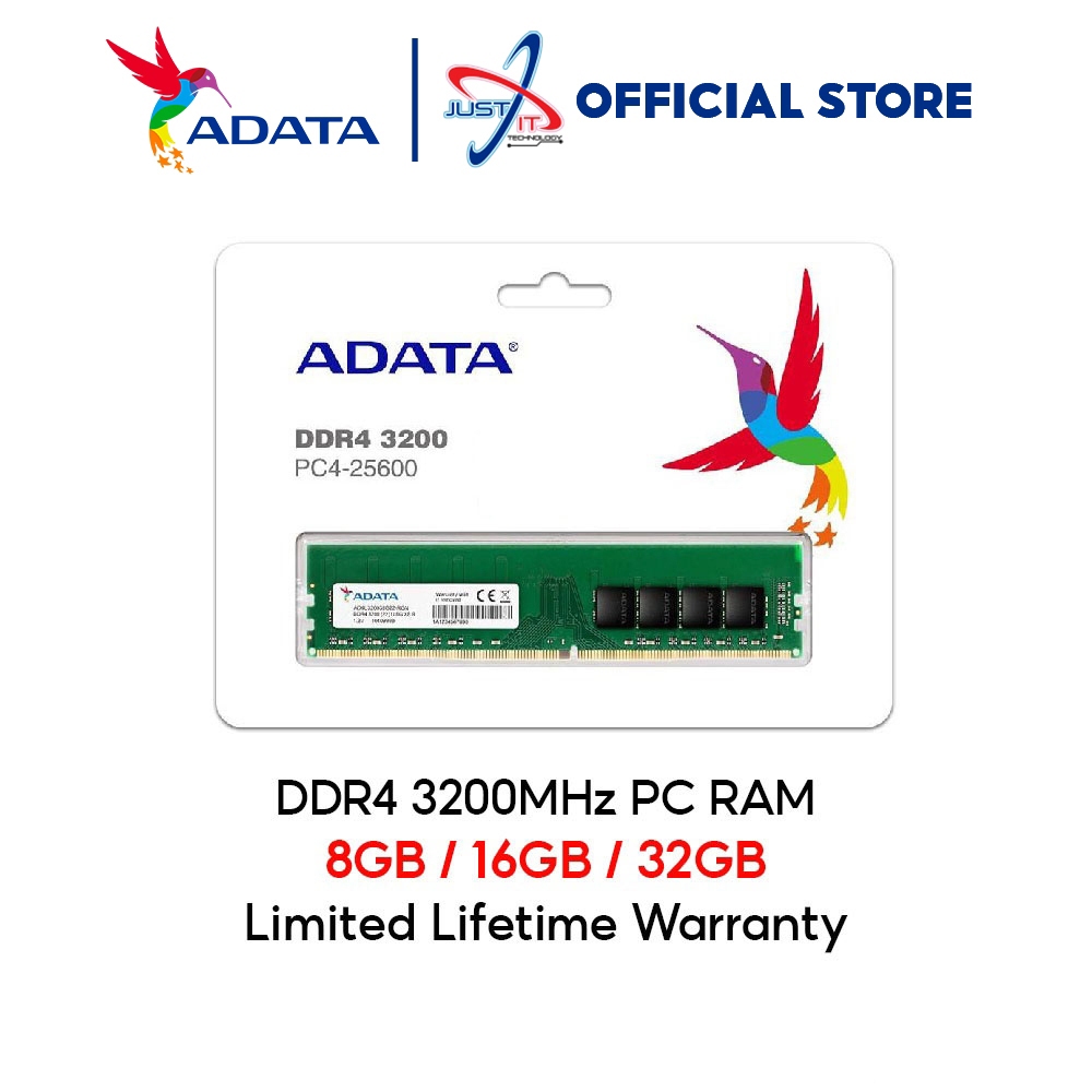 ADATA VALUE DDR4 LONGDIMM / PC RAM ( 8GB / 16GB ) ( 3200MHZ CL22 ) | Shopee Malaysia