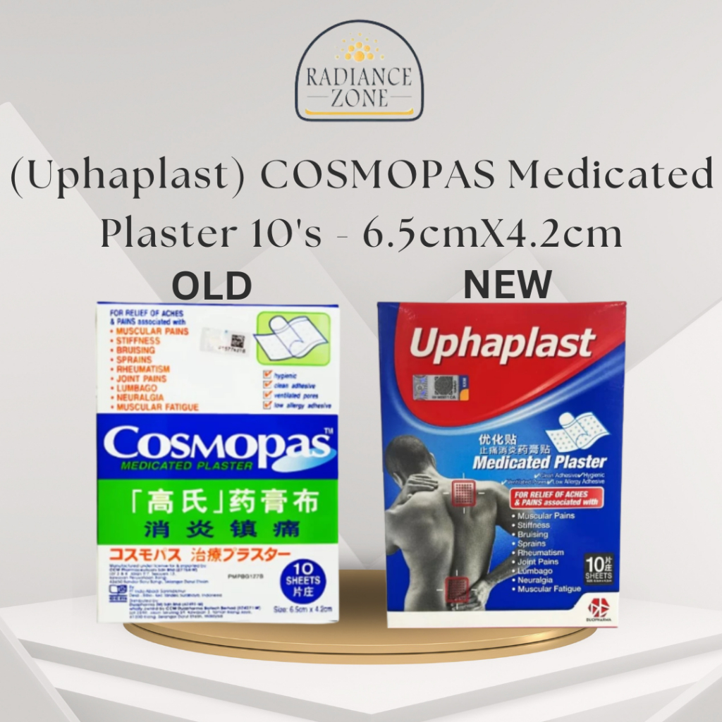 UPHAPLAST (COSMOPAS) Medicated Plaster 10's - 6.5cmX4.2cm | Shopee Malaysia