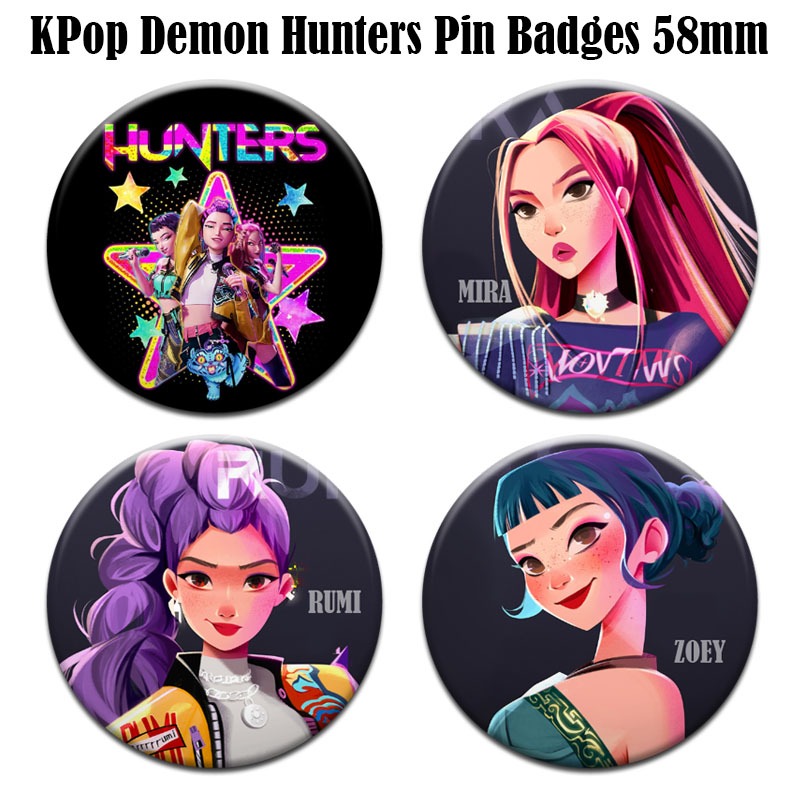 KPop Demon Hunters Pin Button Badge 58mm | Shopee Malaysia