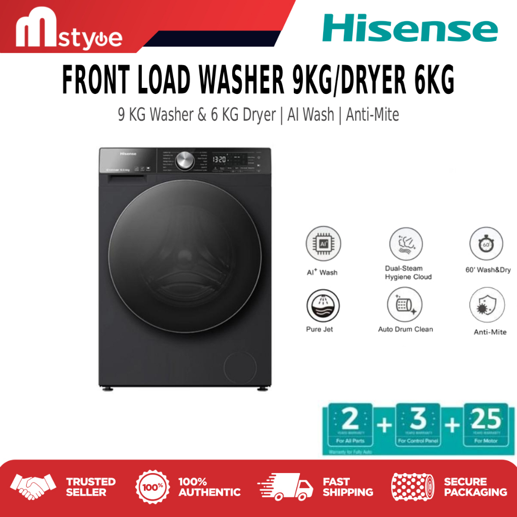 Hisense Front Load Washer Dryer Combo | 8.5KG / 9KG / 10.5KG Capacity WiFi Optional | Shopee ...