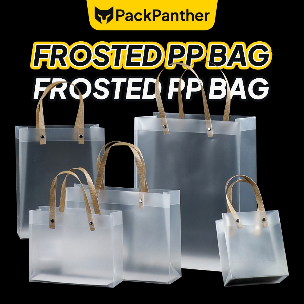 Transparent Gift Bag Frosted PP Beg Plastik Cenderahati Door Gift ...