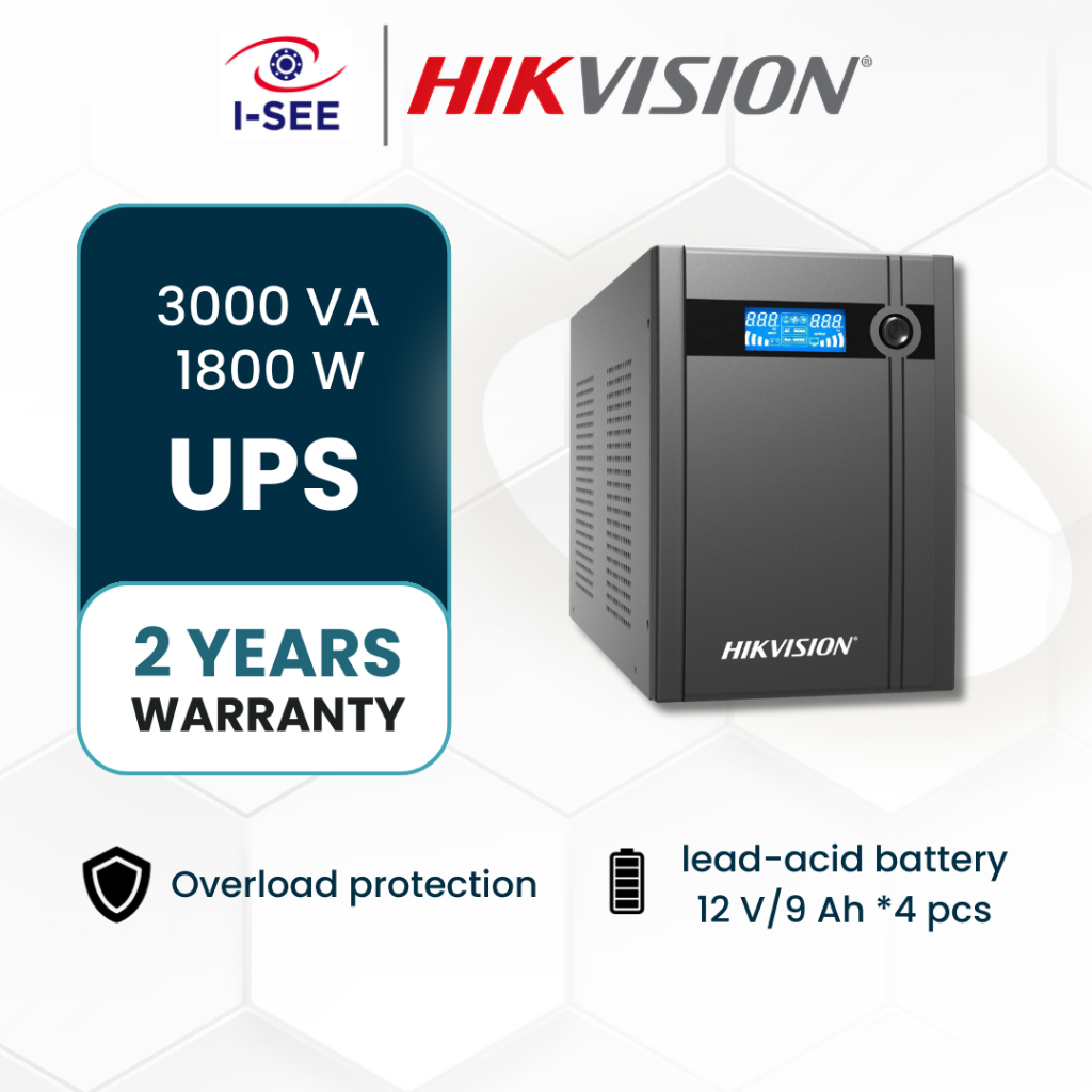 Hikvision UPS 1000VA DS-UPS1000 / 3000VA DS-UPS3000 Backup battery ...
