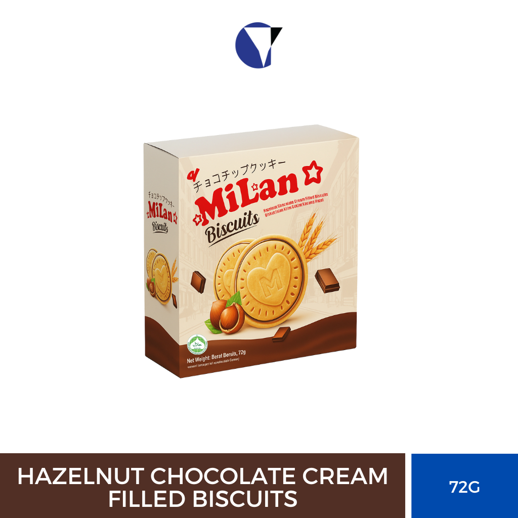 CV - MILAN HAZELNUT CHOCOLATE CREAM FILLED BISCUITS (72G) | Shopee Malaysia